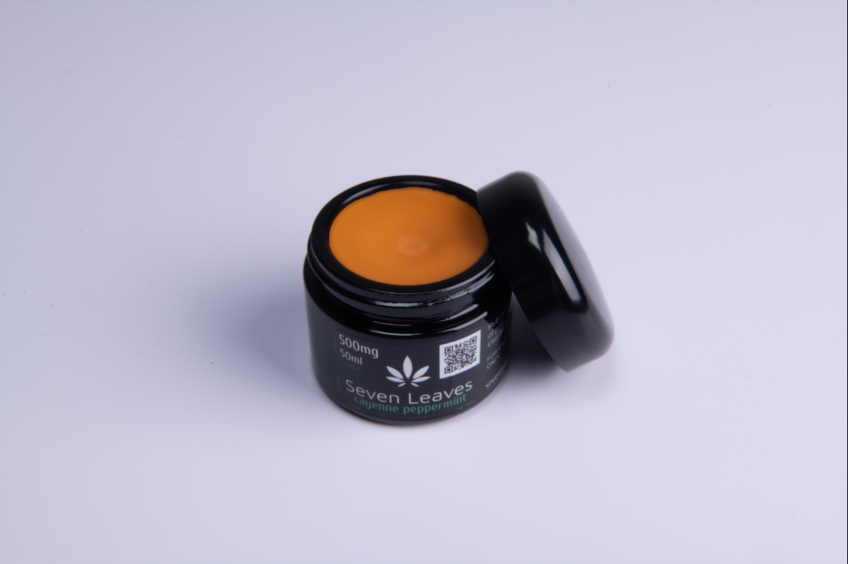 500mg 50ml Cayenne Peppermint CBD Salve – Seven Leaves
